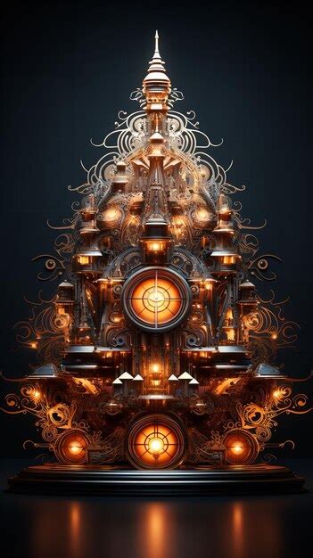 Premium AI Image Christmas Tree Made Of Electrical Components Generative Ai