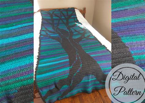 Tree Of Life Over Sized Blanket Crochet Pattern Etsy