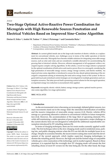 pdf two stage optimal active reactive power coordination for