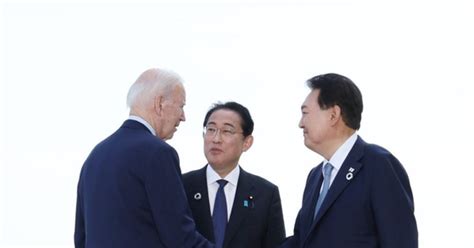 한미일 정상 캠프데이비드 원칙 발표해 3국 관계 강화할 듯