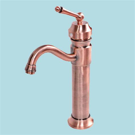 Antique Copper Bathroom Faucet Single Handle 11 34 Tall