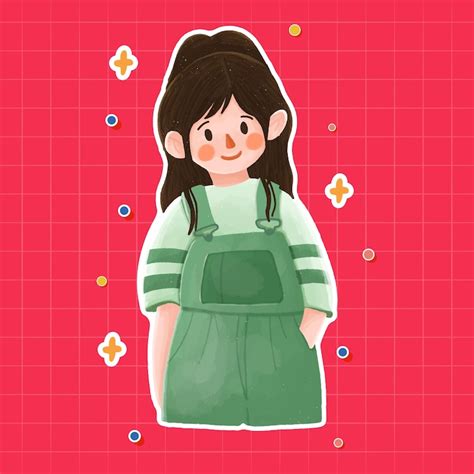 여자 아이 일러스트 이미지 Freepik에서 무료 다운로드
