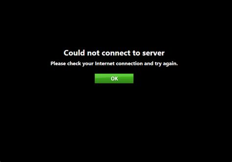 No se puede conectar a Internet o no se puede conectar al servidor Error Centro de Atención