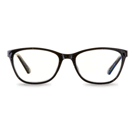 Equate Womens Kaia Bluelight Cateye Reading Glasses With Case Black