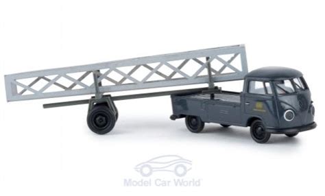 Diecast model cars Volkswagen T Brekina b Pritsche DB mit Nachläufer und Ladegut
