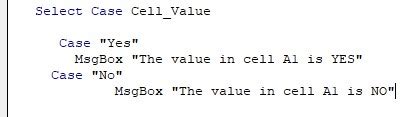 VBA Select Case Statement Syntax Step By Step Examples