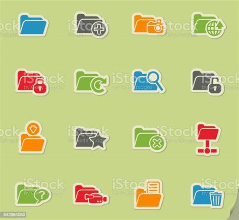 Folder Icon Set向量圖形及更多下載圖片 下載 商務 商業金融與工業 Istock