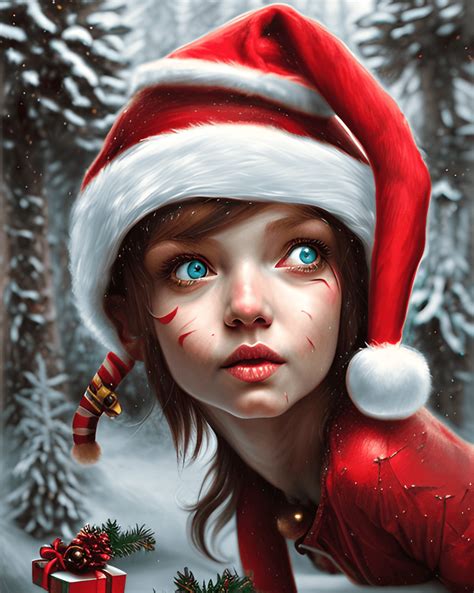Amazing Hyper Detailed Cute Christmas Elf · Creative Fabrica