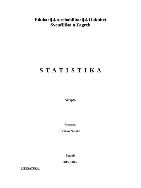 Statistika Skripta Pdf Pdf