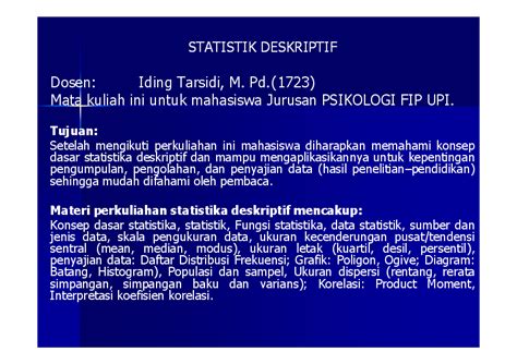Modul Statistik Deskriptif