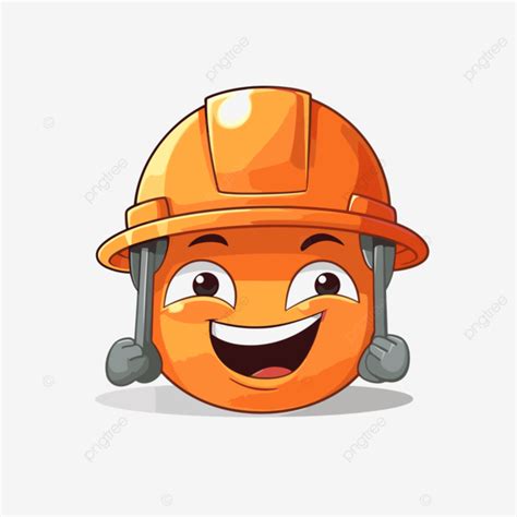 웃는 얼굴 만화를 입고 건설 모자와 오렌지 문자 하드 모자 클립 아트 벡터 단단한 모자 클립 아트 만화 Png 일러스트 및 벡터 에 대한 무료 다운로드 Pngtree