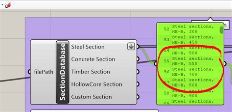 Missing Sections In The SectionDatabase SOLVED Grasshopper FEM