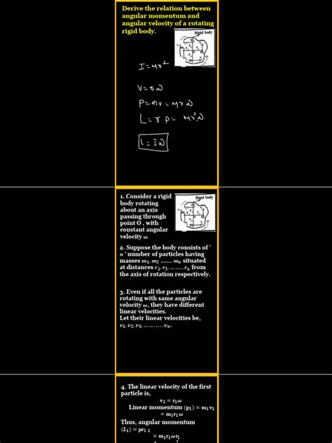 Relation Between Angular Momentum And Angular Velocity Of Rotating Body Pdf