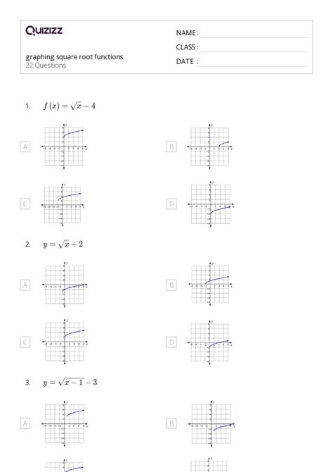 50 Radical Equations And Functions Worksheets On Quizizz Free