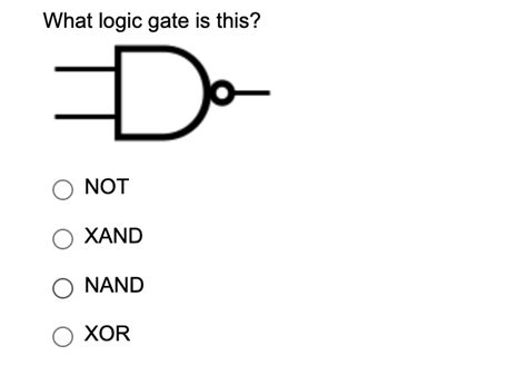 Solved What Logic Gate Is This Not Xand Nand Xor