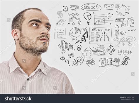 Adult Man Thinking His Plans Stock Photo 106501364 Shutterstock