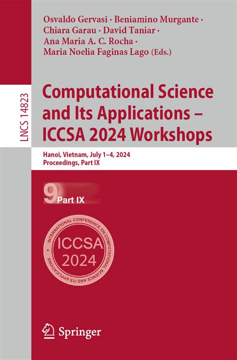 Computational Science And Its Applications Iccsa 2024 Workshops