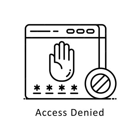Premium Vector Access Denied Vector Outline Design Illustration Symbol On White Background Eps