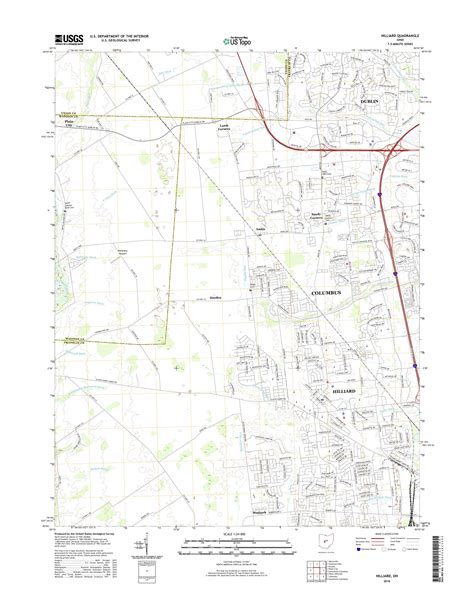 Mytopo Hilliard Ohio Usgs Quad Topo Map