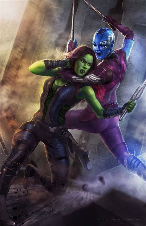 Gamora Vs Nebula Denni Andria On Artstation At Artstation