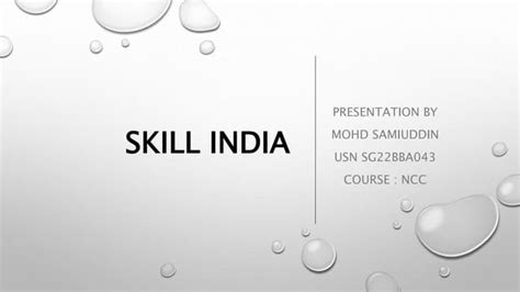 Presentation On Skill India For Your Education Purpose Pptx
