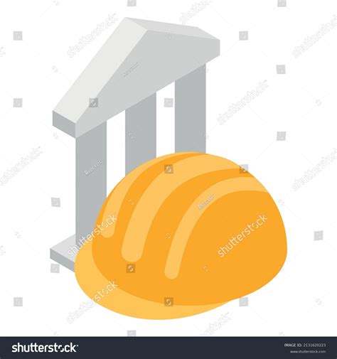 Building Concept Icon Isometric Vector Construction Stock Vector