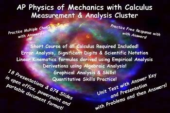 Physics Mechanics With Calculus Measurement And Kinematics Unit