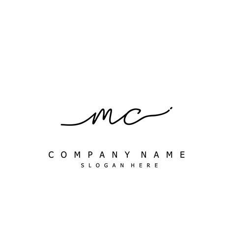 Initial Mc Handwriting Of Signature Logo 21006541 Vector Art At Vecteezy
