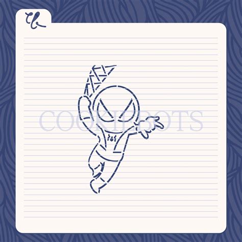 Spiderman Stencil Cortador Cookiebots