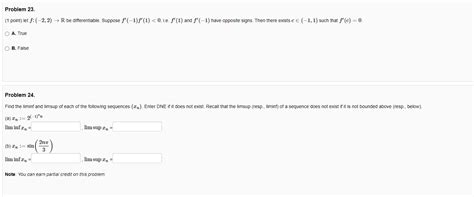 Solved Problem 23 1 Point Let F 2 2 R Be Chegg Com