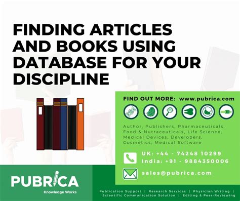 finding articles and books using database for your discipline