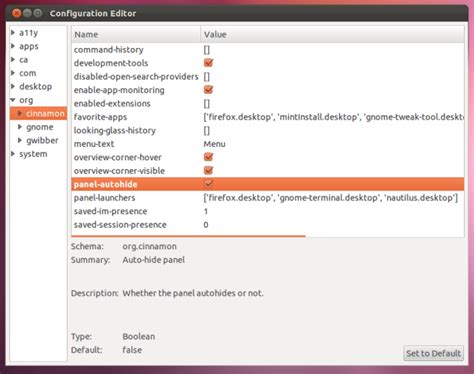 Auto Hide Cinnamon Panel And Adjust Other Settings