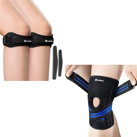 Amazon CAMBIVO 2 Pack Knee Strap Bundle With 1 Pcak Adjustable