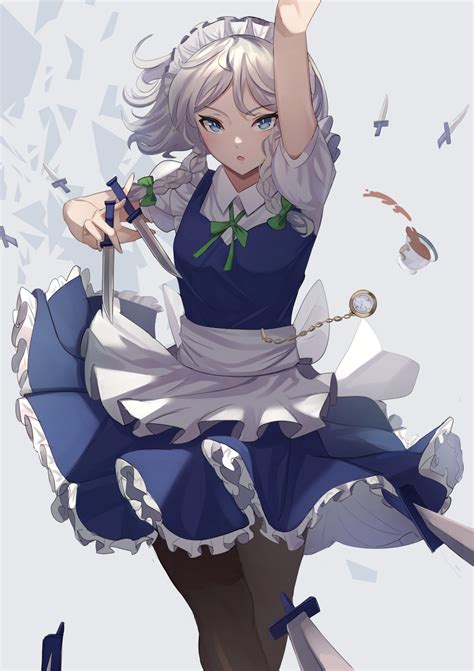 Izayoi Sakuya Touhou Drawn By Daweykun Danbooru