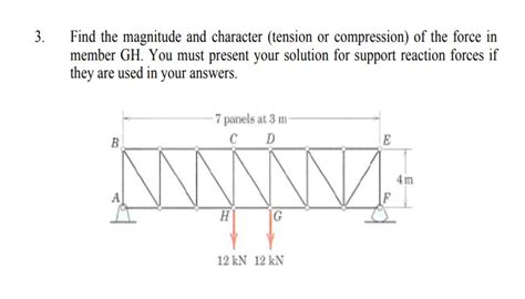 Solved 3 Find The Magnitude And Character Tension Or