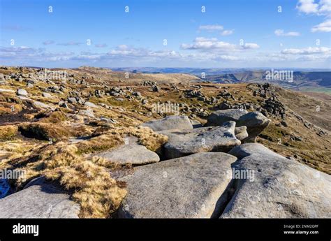 Kinder Scout Moorland Plateau National Nature Reserve Dark Peak