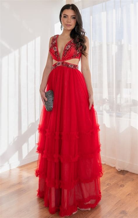 Vestido De Festa Vermelho Fotos Modelos E Tendências 2023 Madrinhas