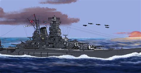 海 戦艦大和 Araumiのイラスト Pixiv