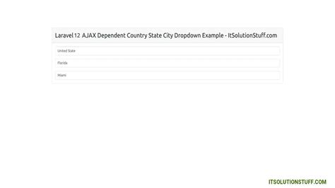 Laravel 12 Ajax Dependent Dropdown Example