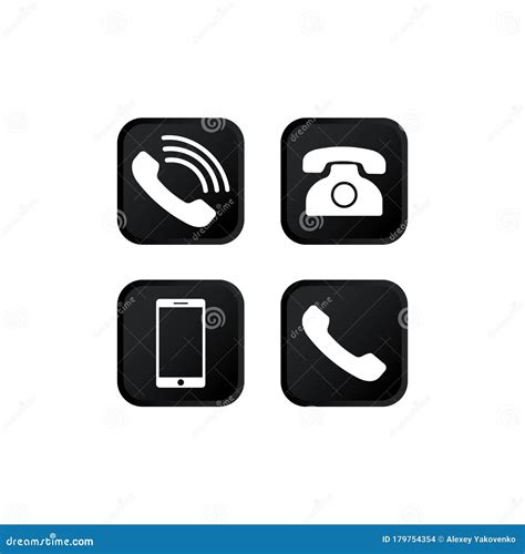 Set Of Communication Icons Set Phone Smartphone Mobile Phone Icon