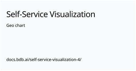Geo Chart Self Service Visualization
