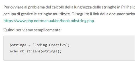 Stringhe In PHP Strlen Lunghezza Stringa Mb Strlen