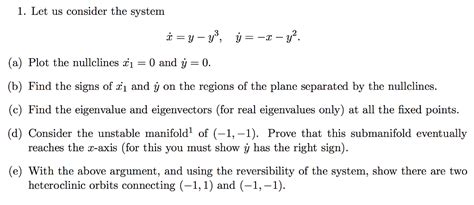 Solved Let Us Consider The System X Y Y 3 Y X