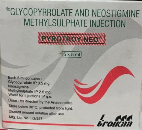 Glycopyrrolate And Neostigmine Methyl Sulphate Injection 4 Mg At ₹ 40