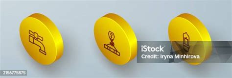 등각 투영 선 물 꼭지 크레인 후크 및 전구 아이콘을 설정합니다 벡터 3차원 형태에 대한 스톡 벡터 아트 및 기타 이미지 3차원 형태 건설 기계류 건설 산업 Istock