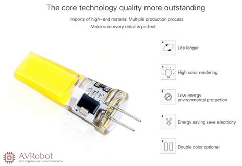 Светодиодная лампа G4 220В 6 Вт COB Dimming белый цвет 6000-6500K цена ...