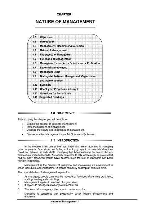 Nature Of Management Discuss Whether Management Is An Art Science Or
