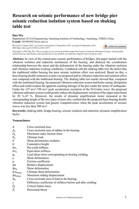 Pdf Research On Seismic Performance Of New Bridge Pier Seismic