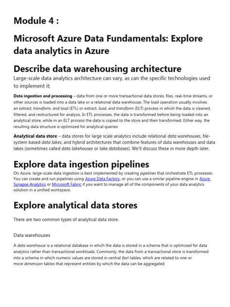 Module 4 Pdf Data Warehouse Apache Spark