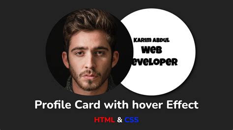 Адаптивная карта профиля с hover effect ом используя HTML CSS Only